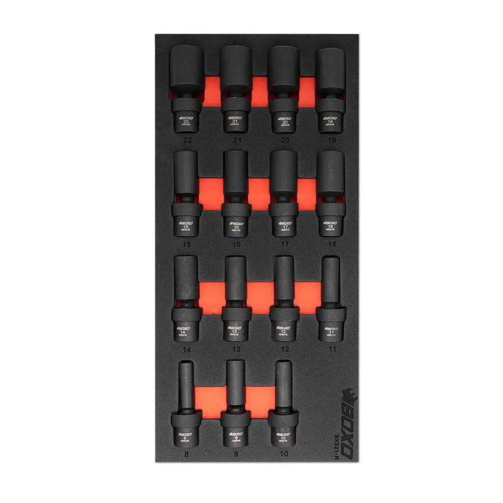 15-Piece 3/8" Drive 6-Point Metric Deep Impact Swivel Socket Set | 1/3